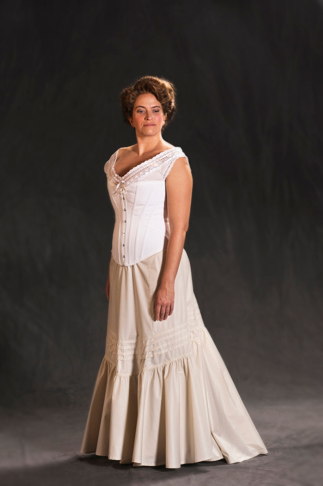 Early 20th Century Edwardian Historical Silhouette Ensemble, S-bend ...
