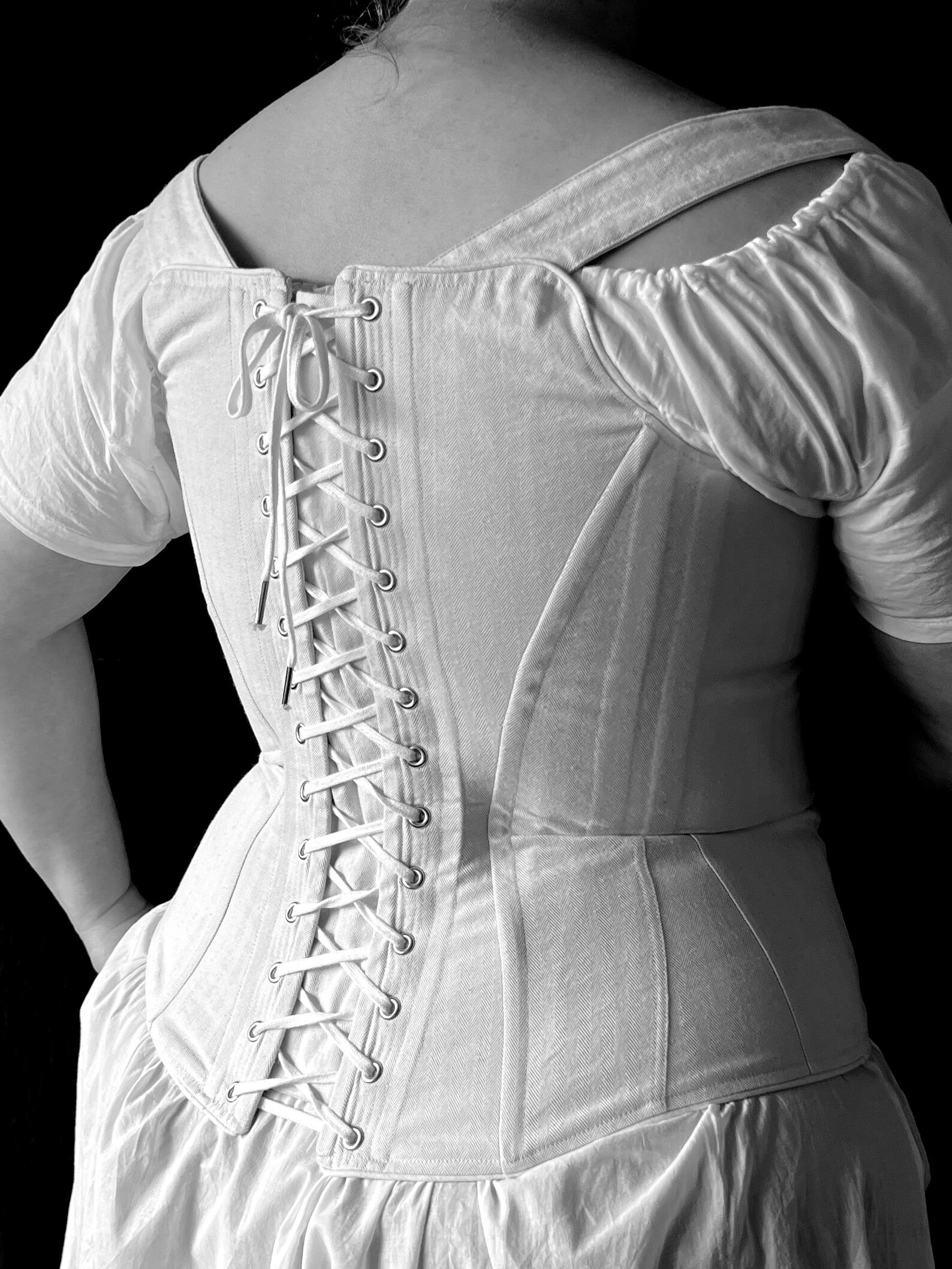 Plus Size Regency Long Stays, C.1805 Patricia Corset, Cotton Coutil ...