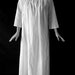 Delicate Cotton Batiste Long Shift- 3/4 Sleeve, White or Black, All ...