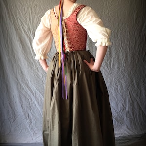 Any Color Hi Low Renaissance Faire Festival Skirt Long Adjustable, All ...