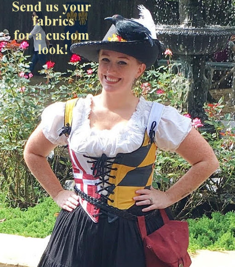 Custom Color Ren Faire Corset Elija Cualquier Color Frontal Y Etsy