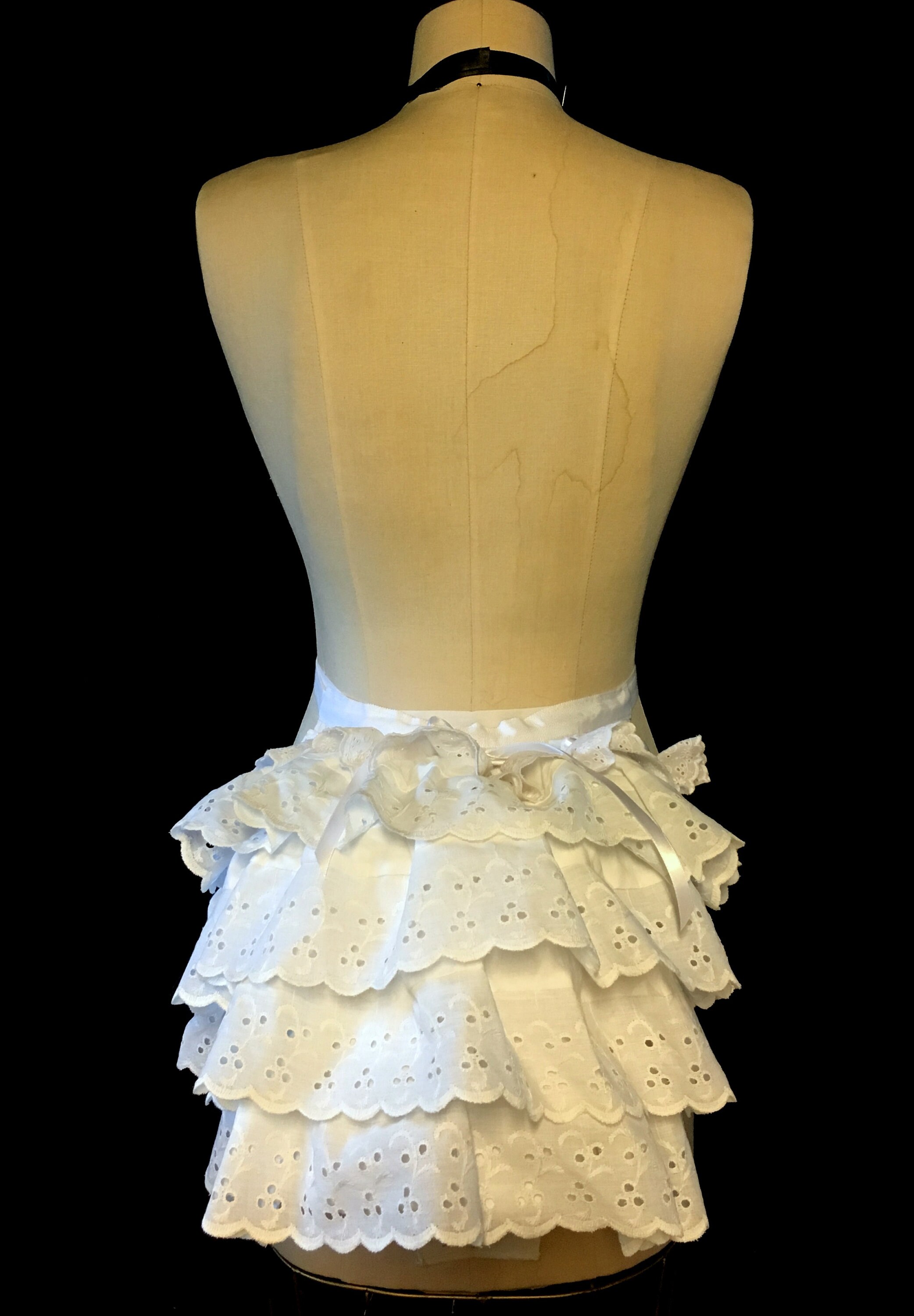 Victorian Ruffle Bustle Cream White Eyelet Lace Rustle Tie on - Etsy Canada