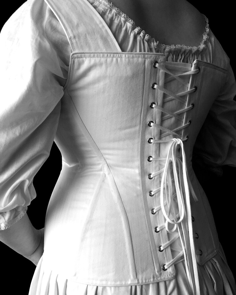 Plus Size Romantic Era Regency Long Stays, Corset C.1835 Costume ...