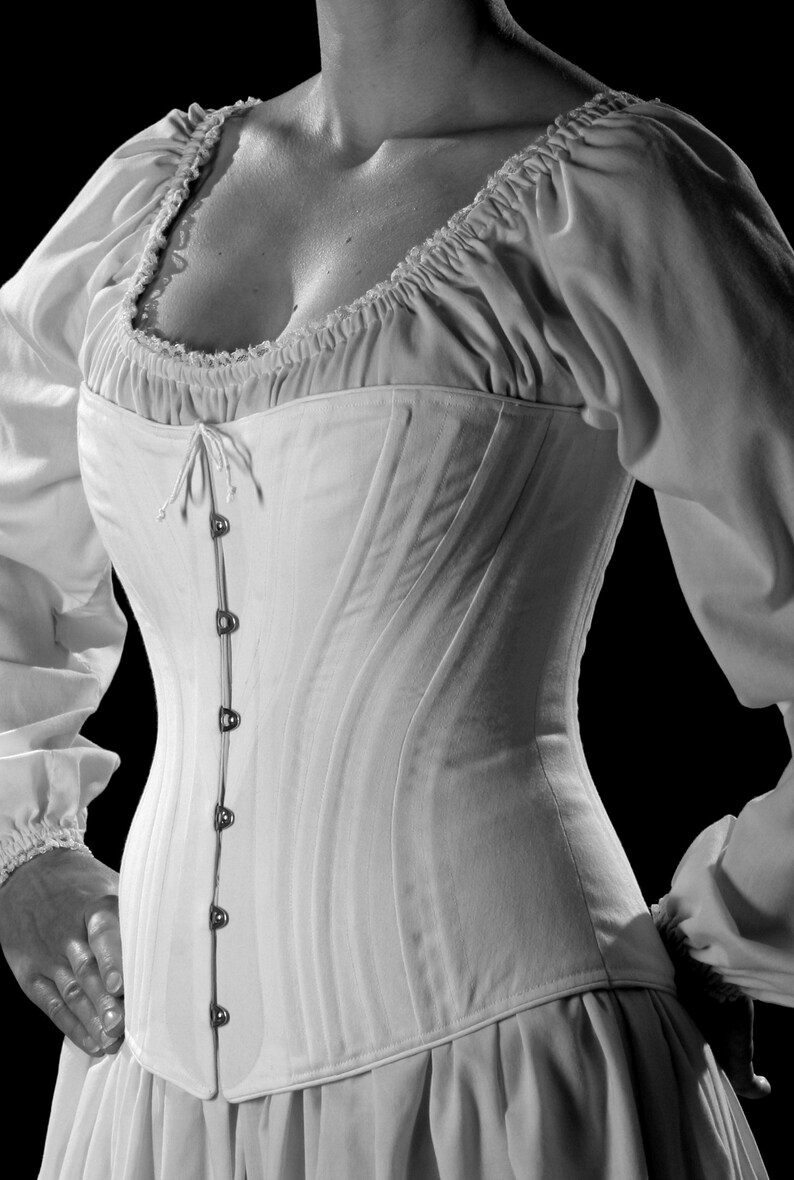 Victorian Circus Corset in Black Satin Coutil C. 1880 Alice - Etsy