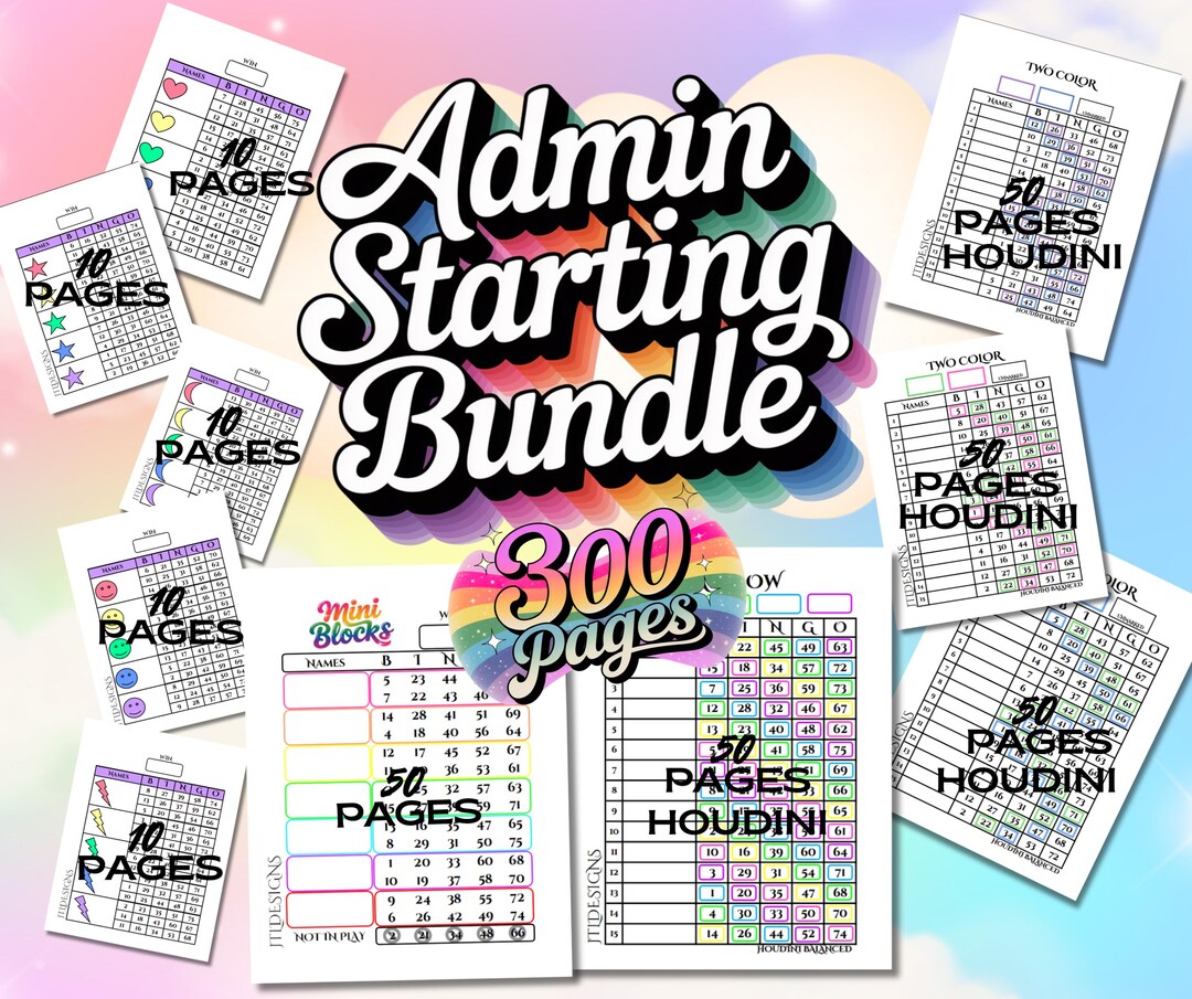 BINGO Admin Starter BUNDLE - Etsy