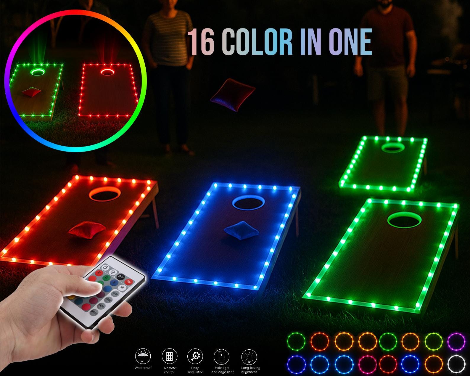 American Flag Cornhole Boards Set, USA Cornhole Game, Stars and Stripes Game, Cornhole ...