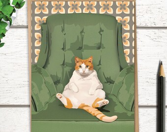 Funny cat card | Etsy