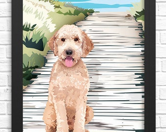 Goldendoodle art | Etsy
