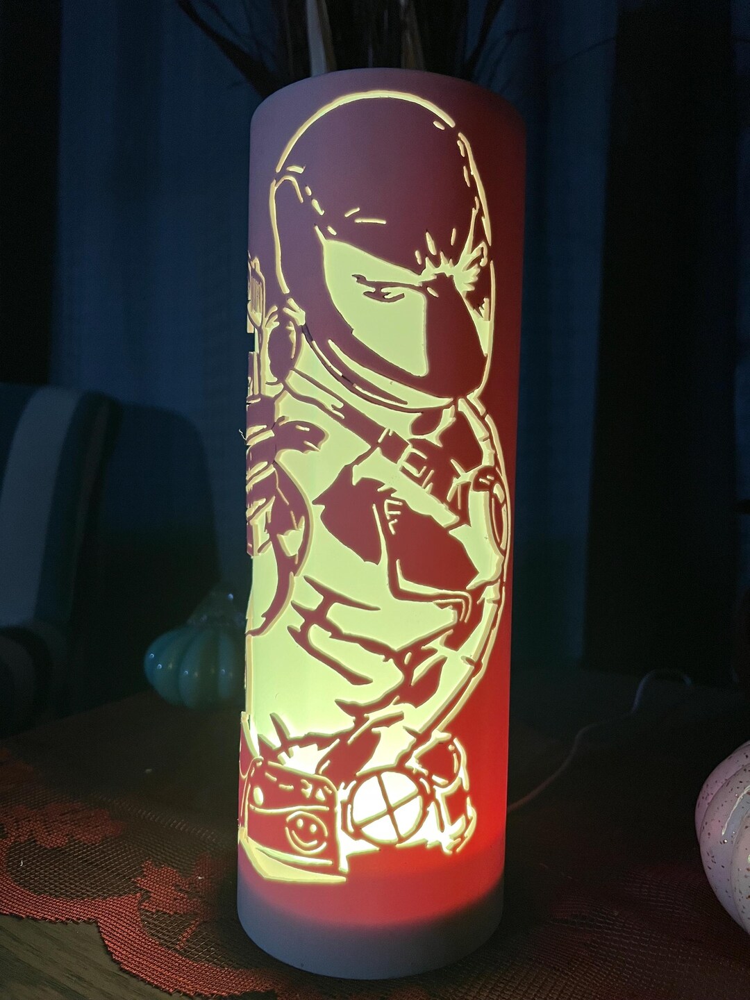 Deadpool LED Color Changing Light. Hand Made Lamp That Has a Remote to ...