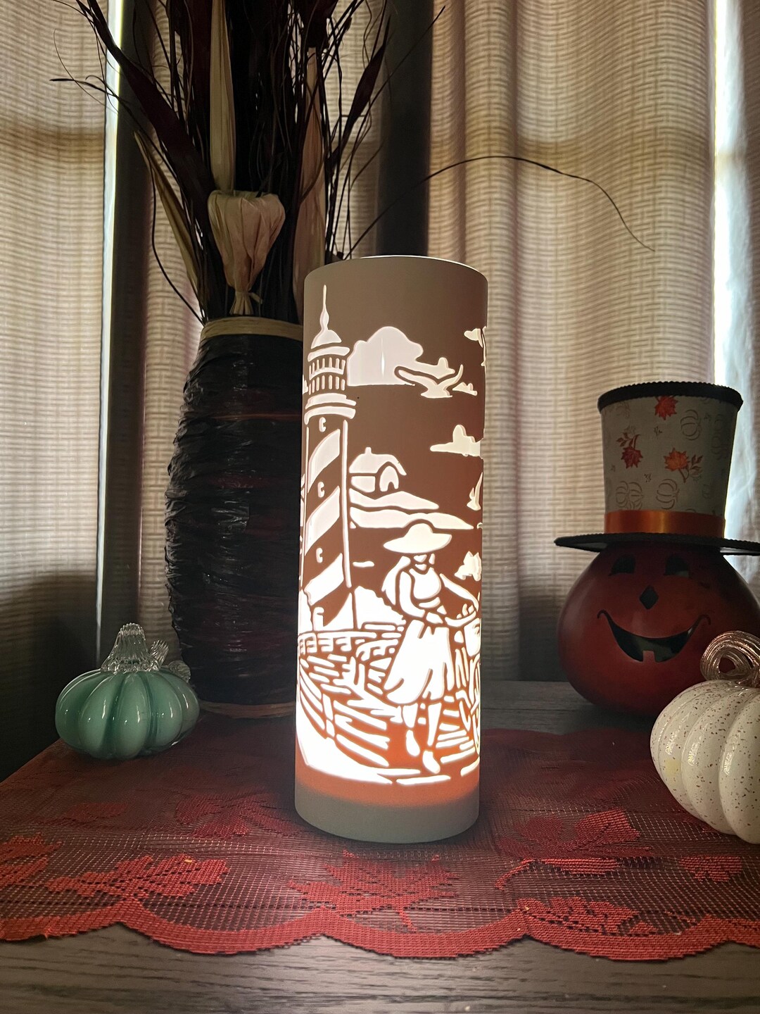 Light House LED Color Changing Light. Hand Made Lamp That Has a Remote ...