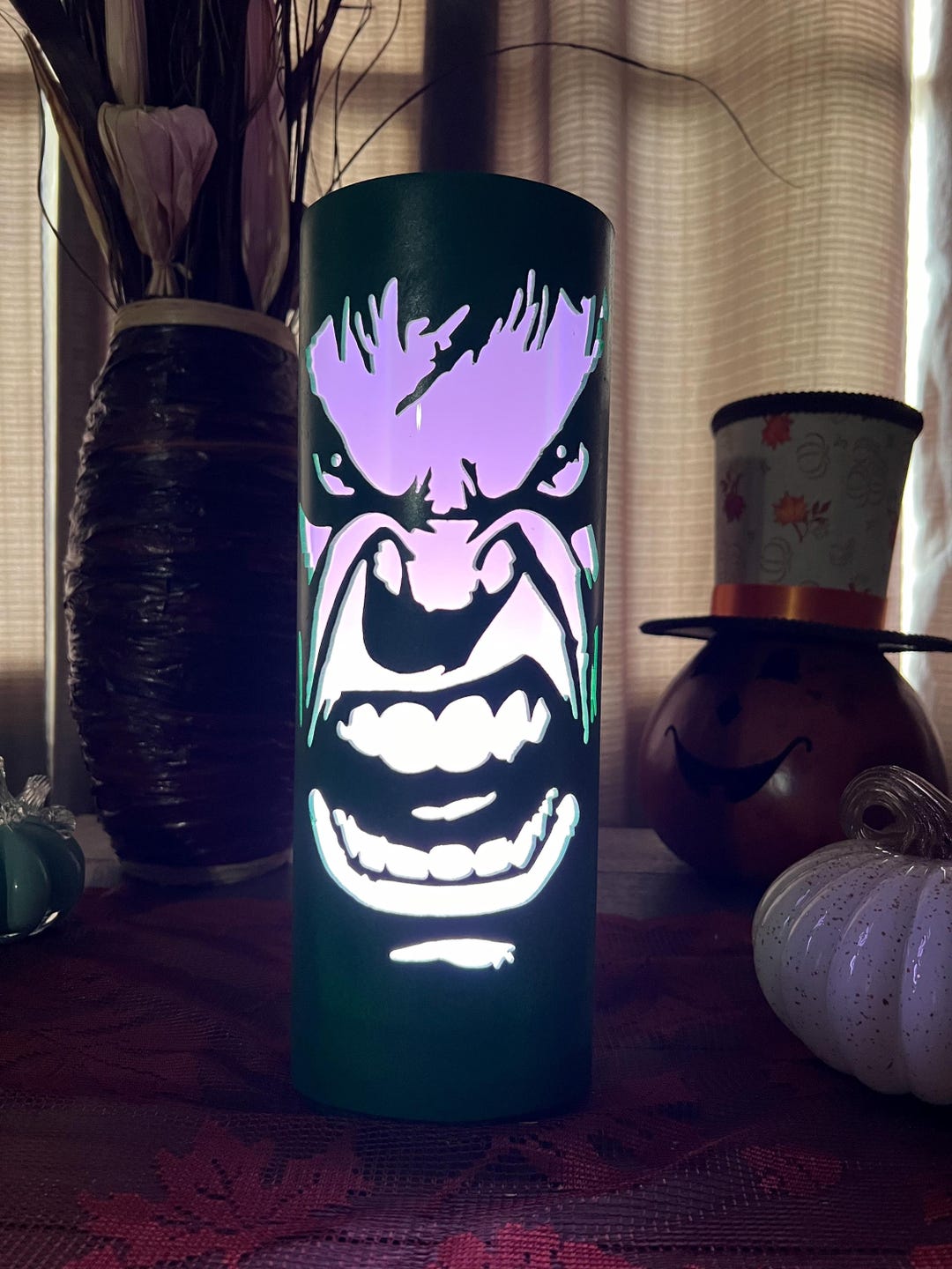 Hulk LED Color Changing Light. Hand Made Lamp That Has a Remote to ...