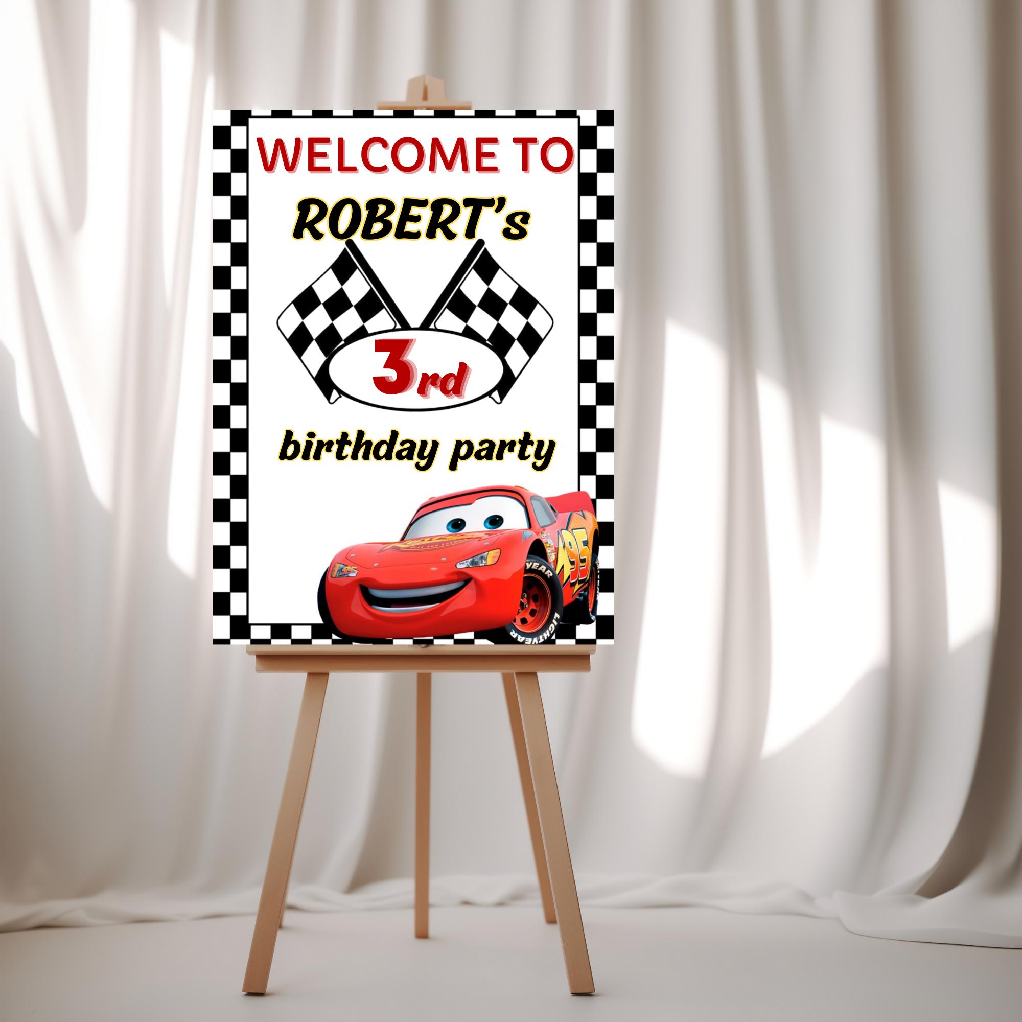 Editable Cars Welcome Sign,cars Birthday Party Welcome Sign,cars ...