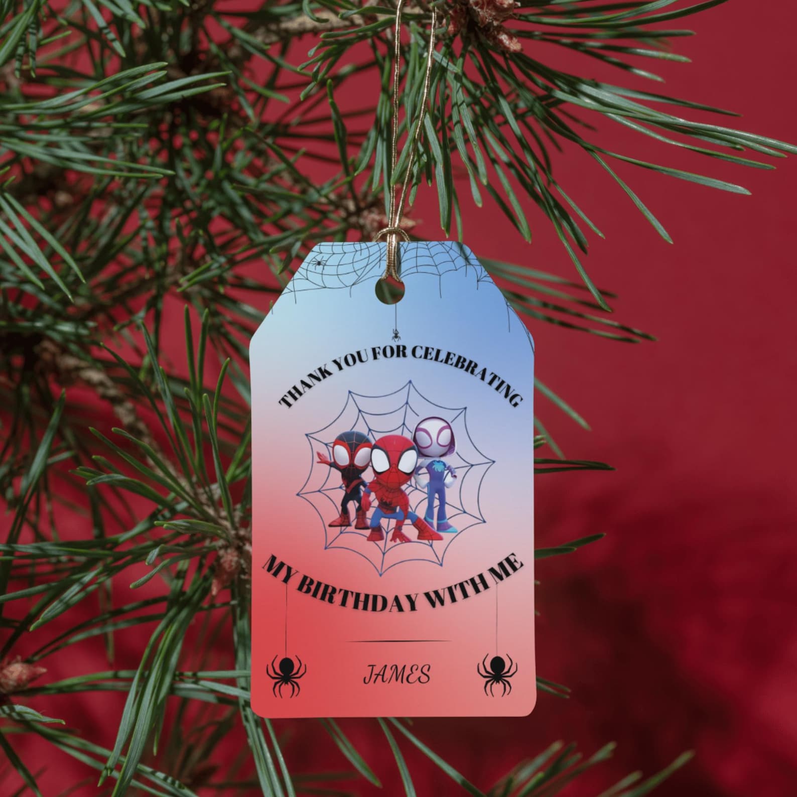 Spidey Birthday Thank You Tag,spidey and His Friends Birthday Favor Tag ...