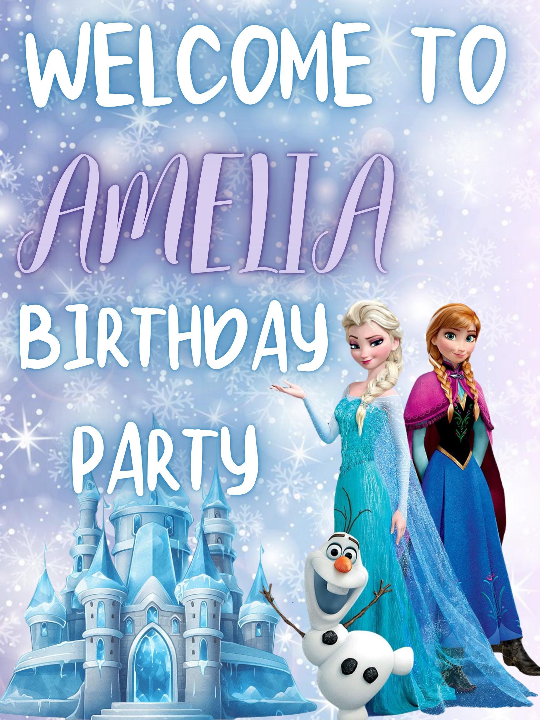 Frozen Welcome Sign Frozen Birthday Sign Elsa Welcome Poster Frozen ...
