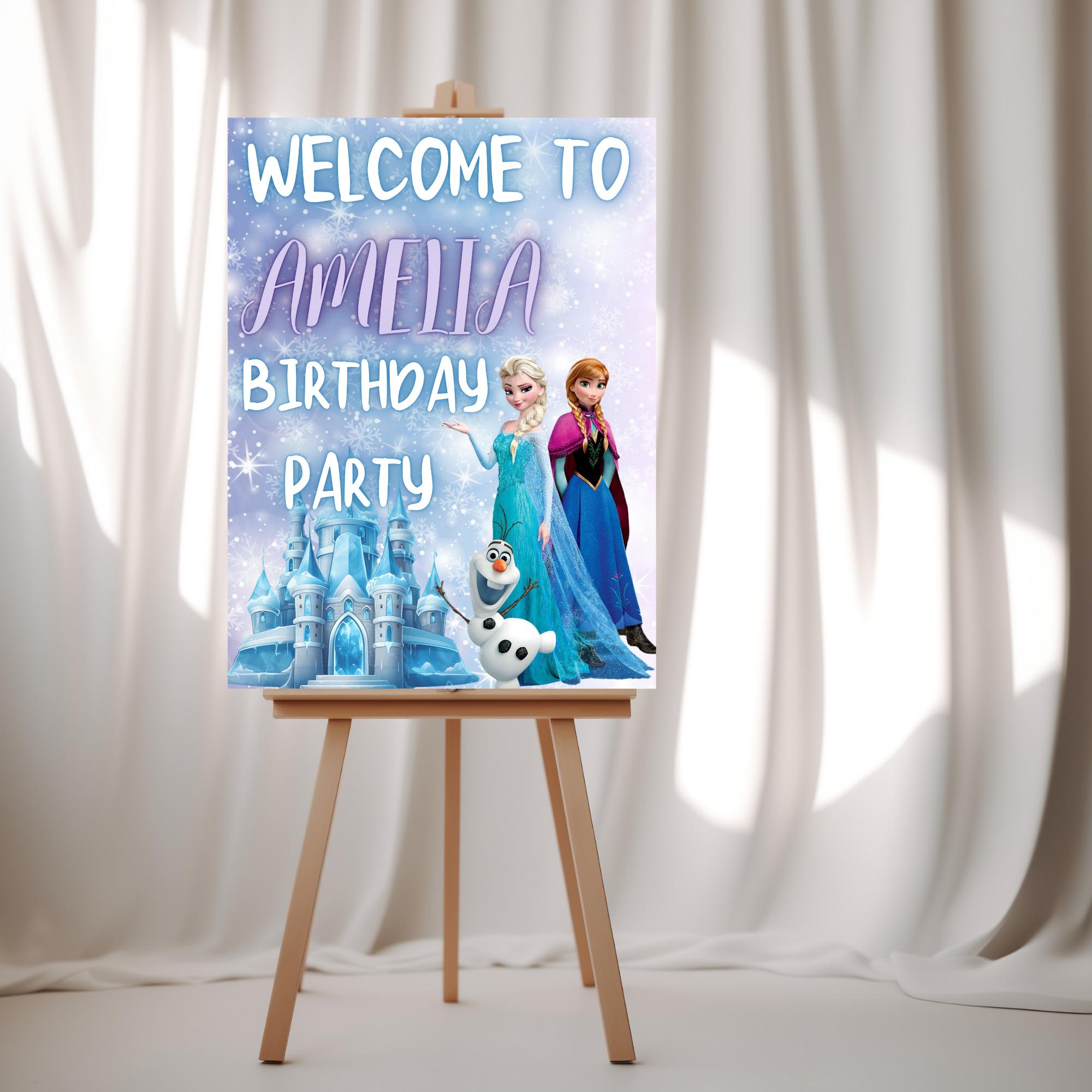 Frozen Welcome Sign Frozen Birthday Sign Elsa Welcome Poster Frozen ...