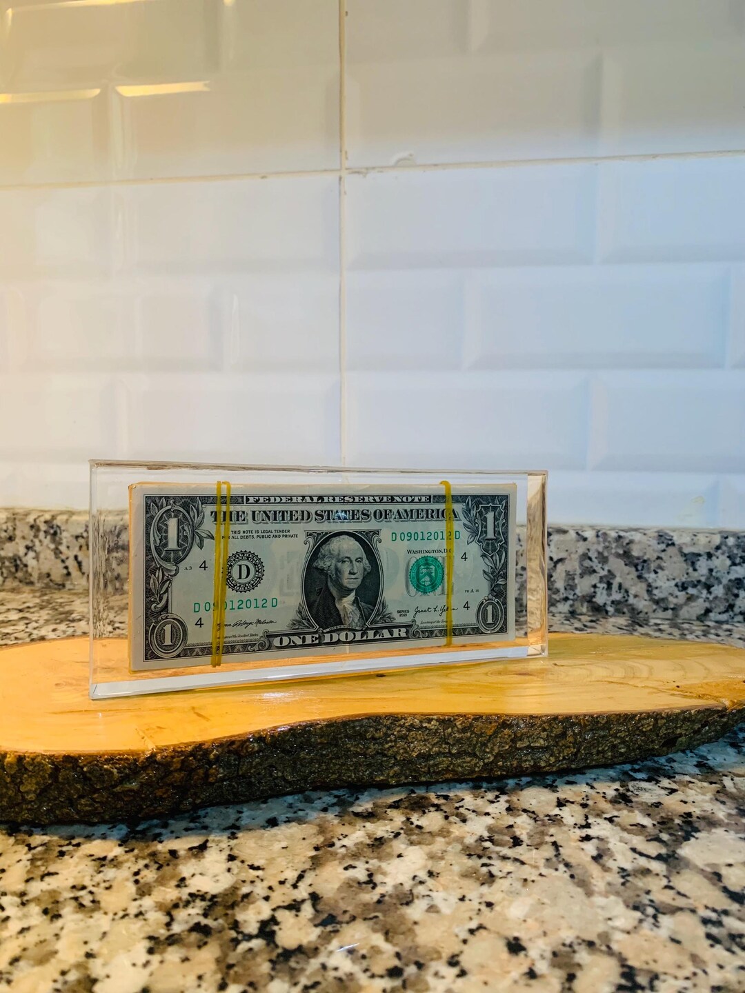 Luxury 3D Dollar Bill Epoxy Art Handmade Resin Decor for Office ...