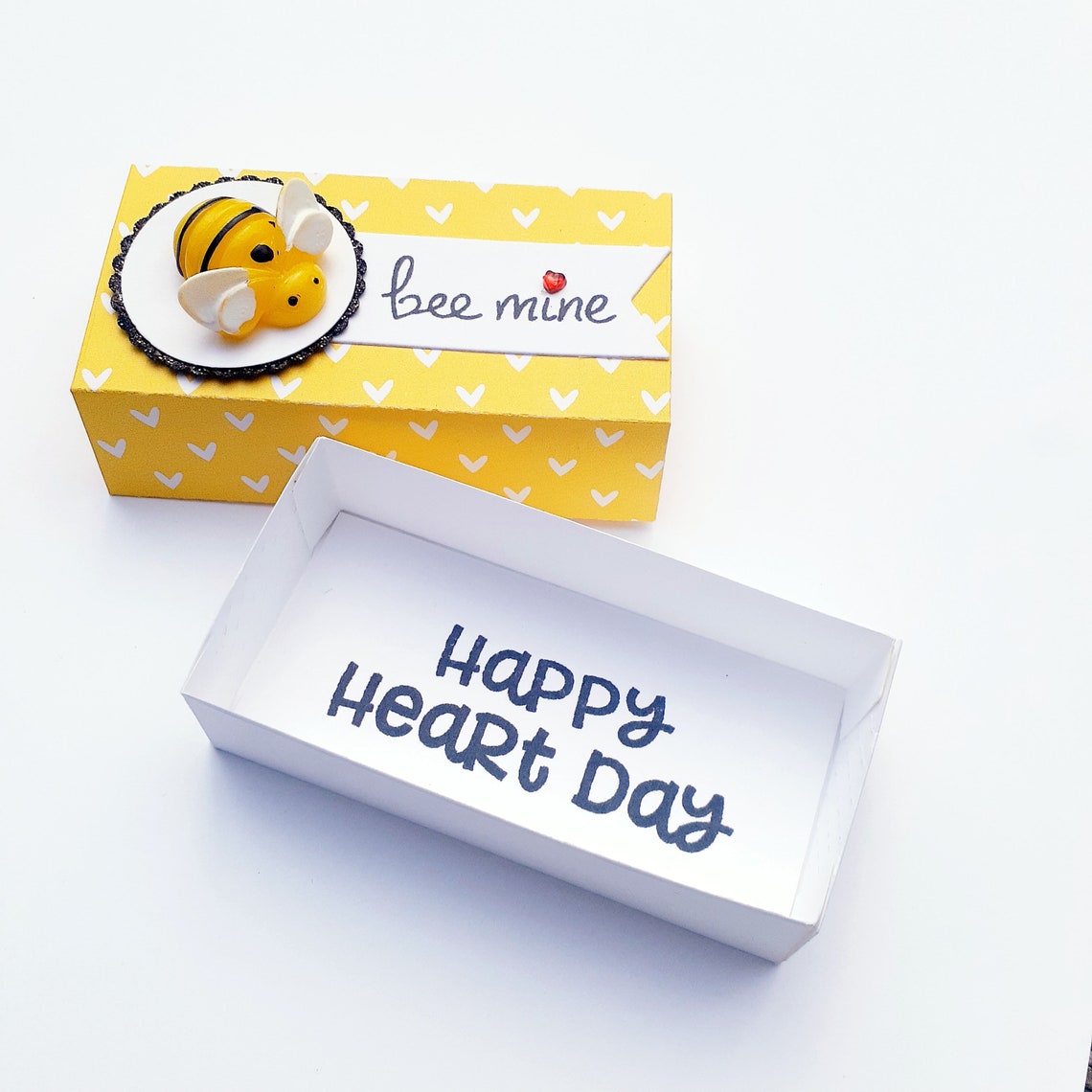 Bee Mine Valentine Matchbox, Slider Box, Bee Mine Box, Kid's Valentine ...