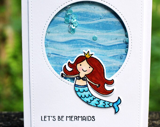 Mermaid Card, Let's Be Mermaids Card, Friendship Card, Best Friends ...