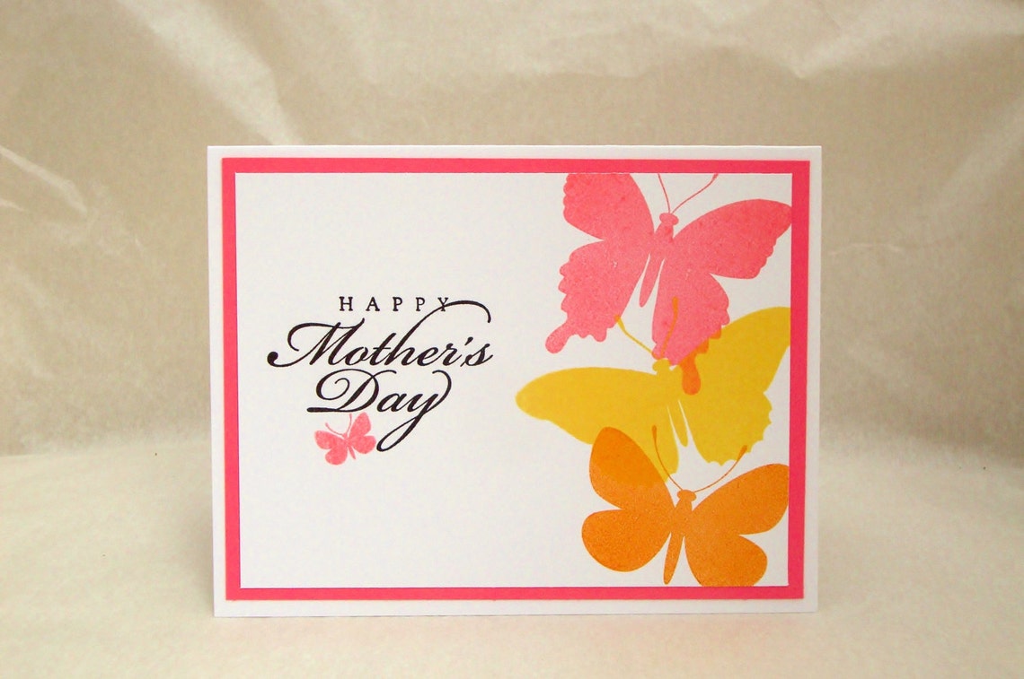 Mother's Day Card, Butterfly Mother's Day Card, Spring Butterflies ...