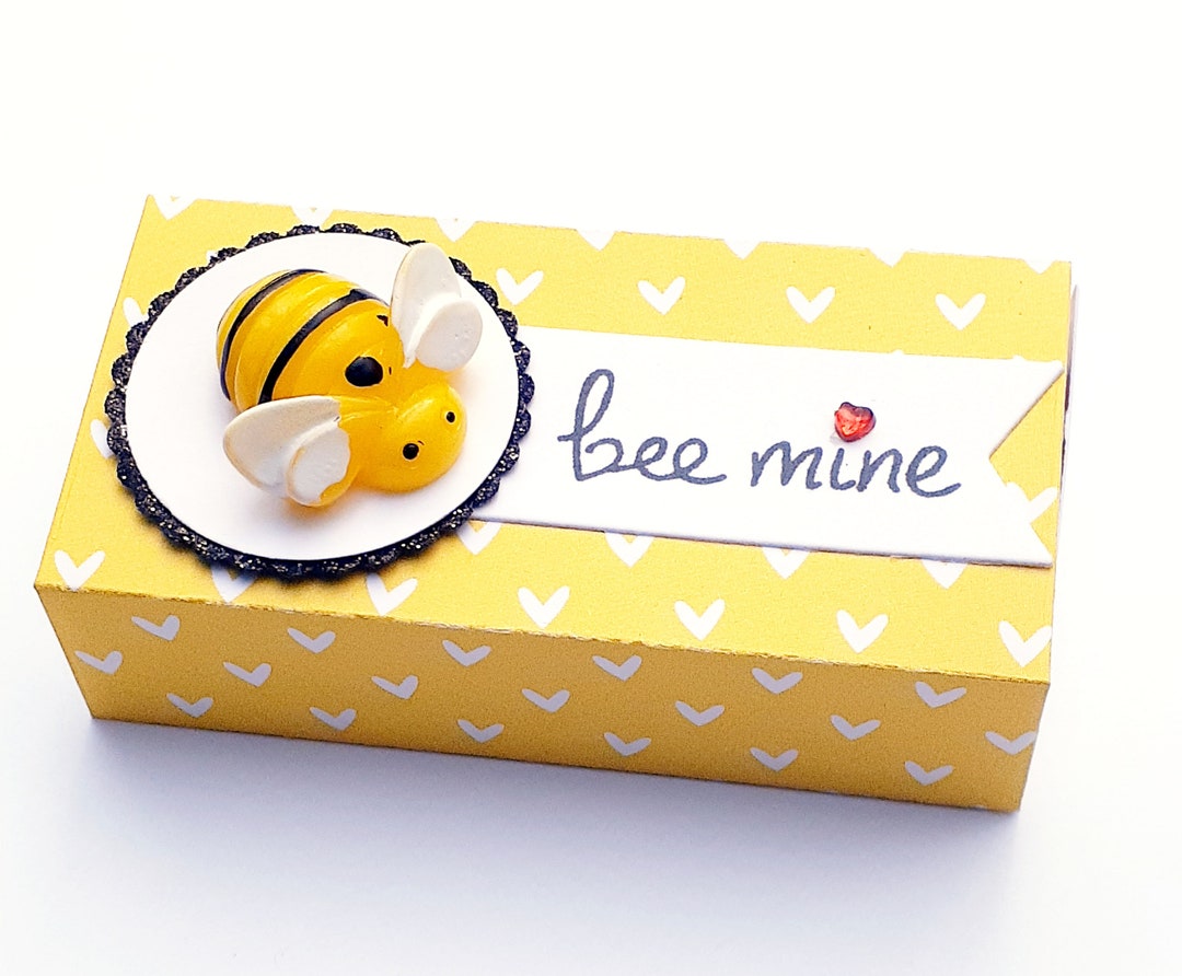 Bee Mine Valentine Matchbox, Slider Box, Bee Mine Box, Kid's Valentine ...