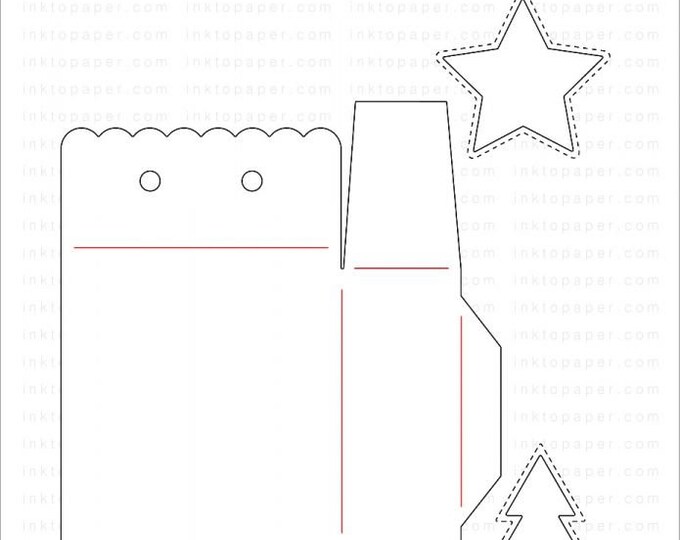 Scallop Top Gift Bag Die, Papertrey Ink Scallop Top Gift Bag Die, Ink ...