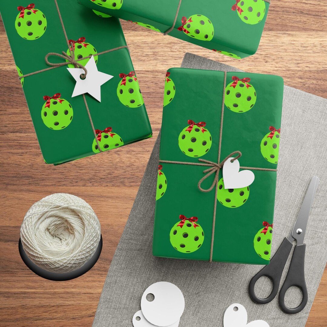 Pickleball Wrapping Paper Holiday Gift Wrap Festive Gift Packaging ...