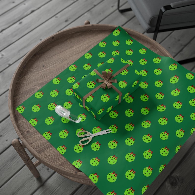 Pickleball Wrapping Paper Holiday Gift Wrap Festive Gift Packaging ...
