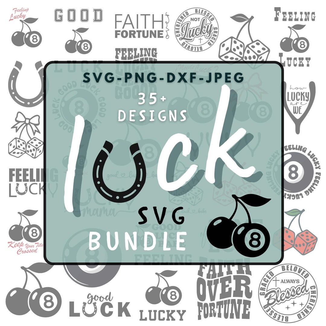 Good Luck SVG Bundle Lucky Quote SVG Bundle Y2K Aesthetic Vector ...
