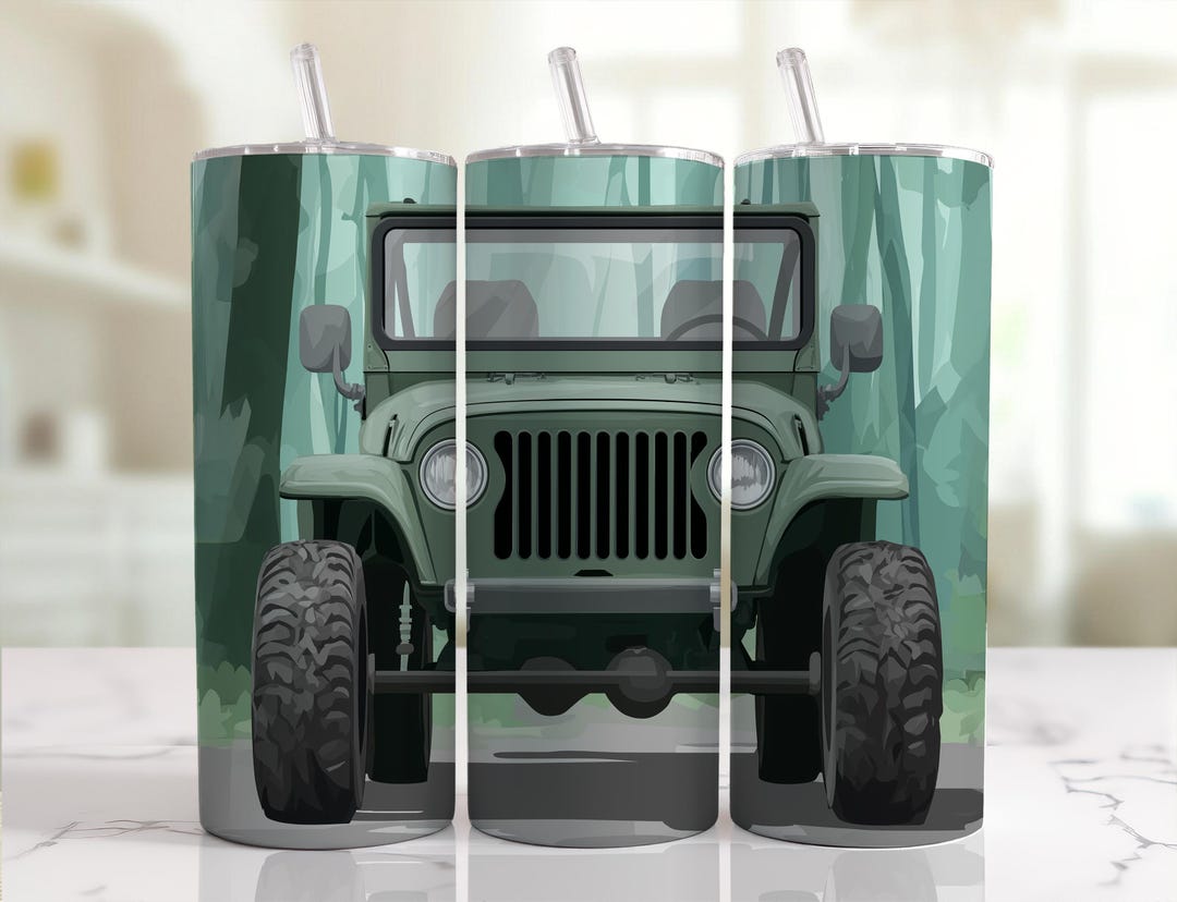 Jeep Tumbler Wrap Vehicle Design for 20oz Skinny Tumbler Easy Digital ...