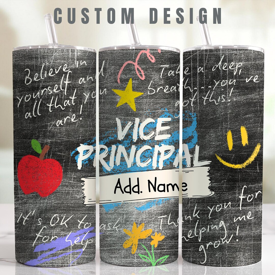 Custom Vice Principal Tumbler Wrap Gift for Principal Cup Wrap ...