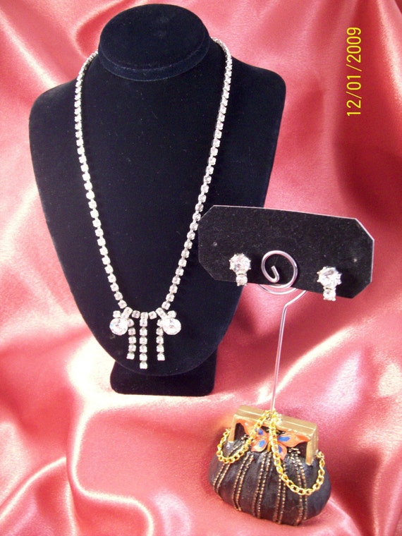 Vintage demi parure rhinestone - Gem Vintage demi parure rhinestone - Gem