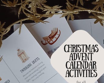 Colorful Printable Christmas Advent Calendar Activity Cards | Holiday ...