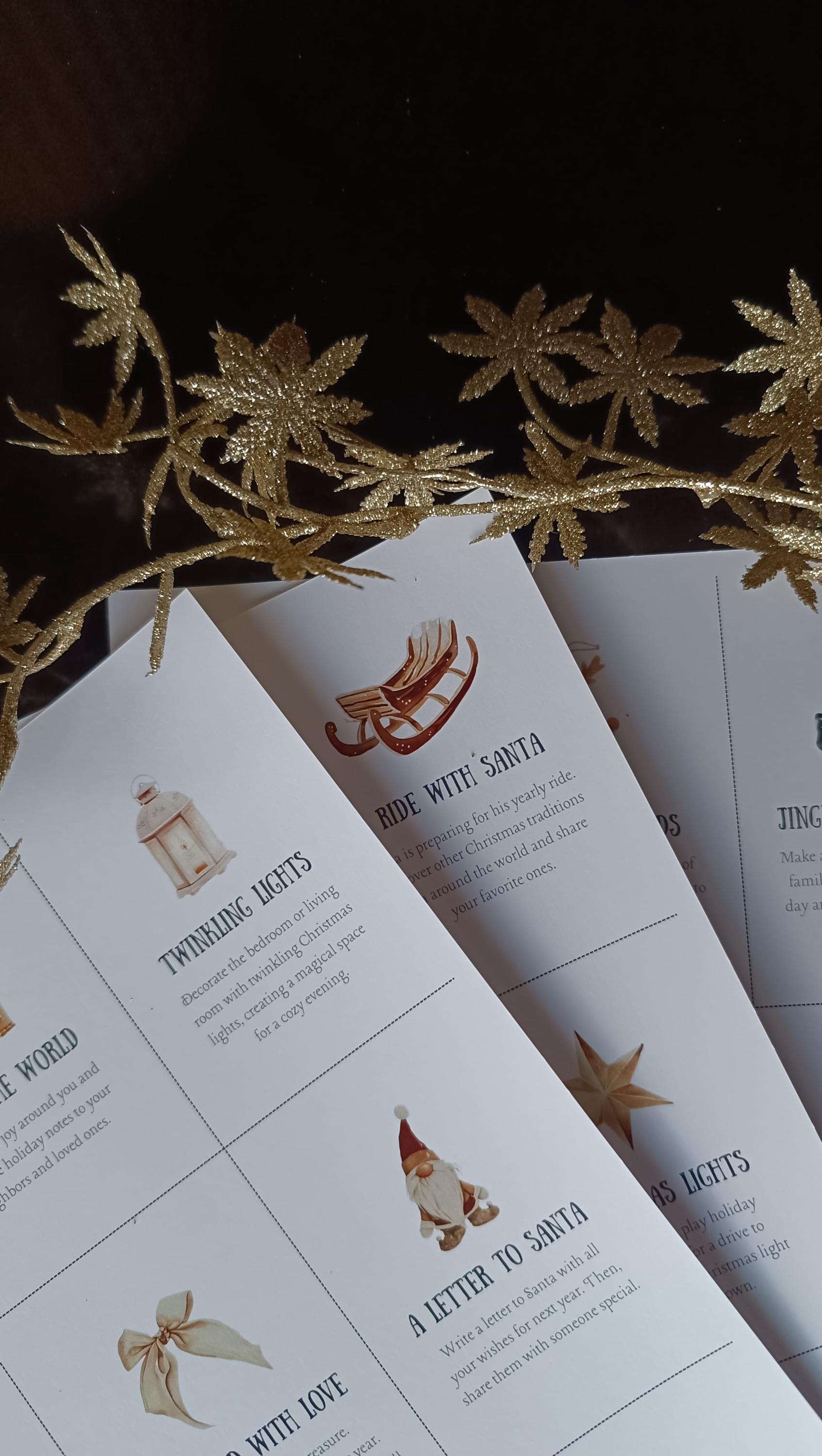 24 Printable Christmas Advent Calendar Activity Cards Christmas ...