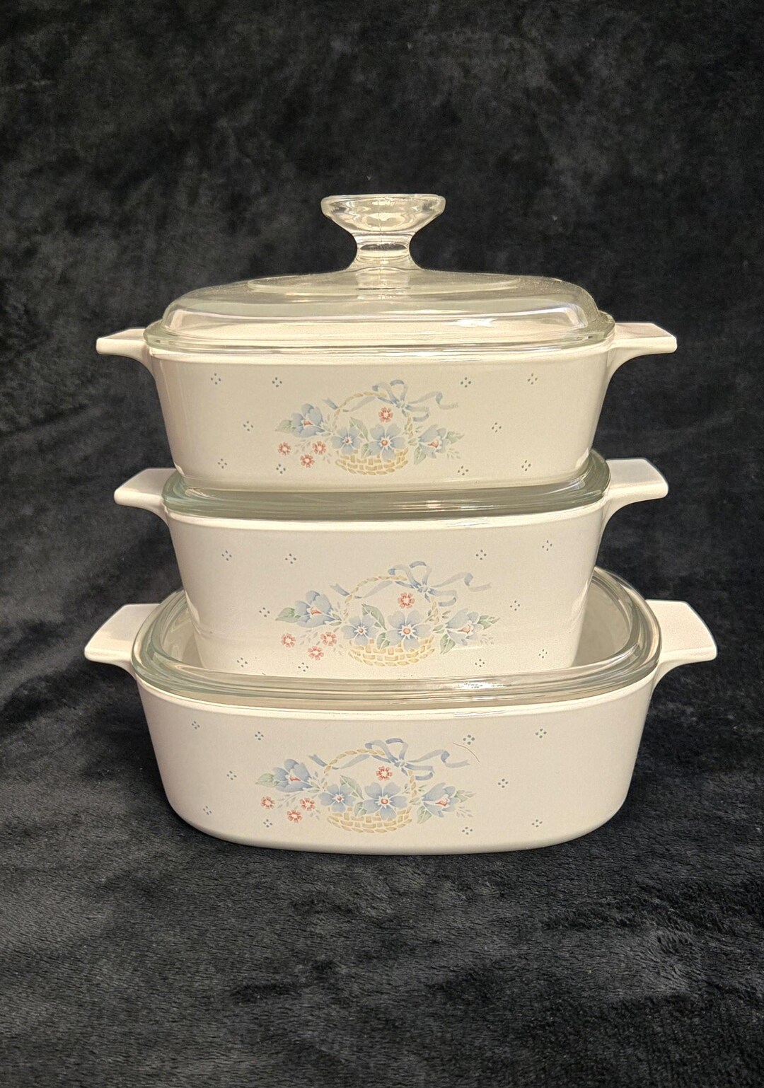 Vintage Corning Ware Saucepans: Country Cornflower Set, 1L-2L - Etsy