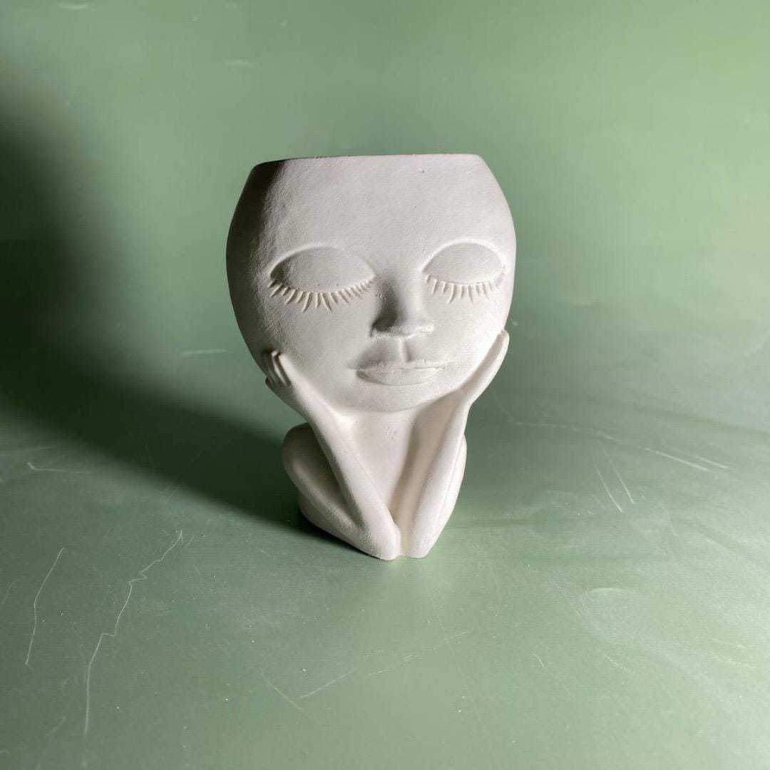 Plaster Planter in Scandinavian Style - Etsy