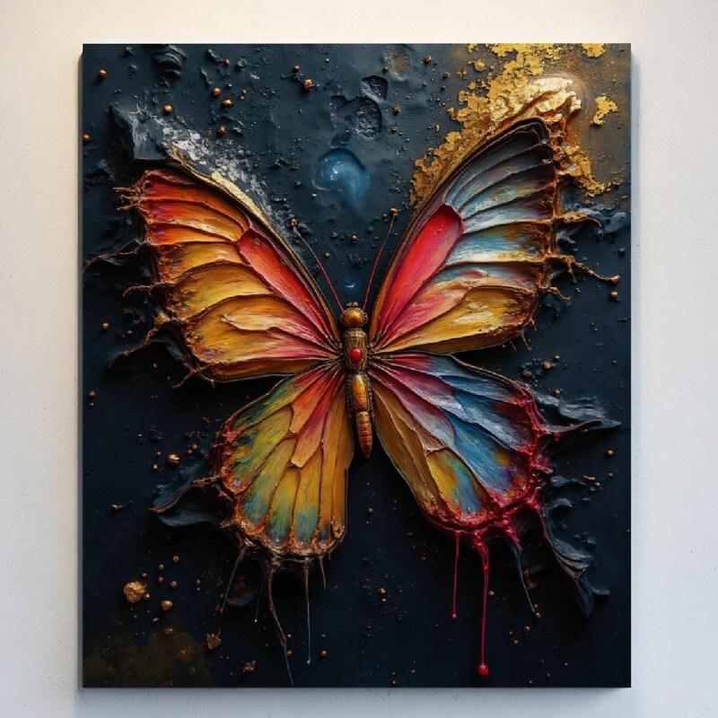 Textured Art Butterfly - Etsy