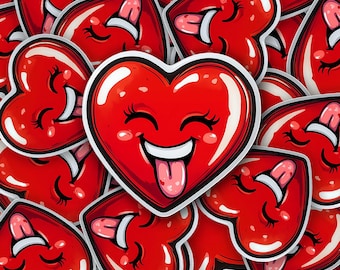 Blue Heart Emoji Sticker | Heart Sticker | Fun Sticker Decorations ...