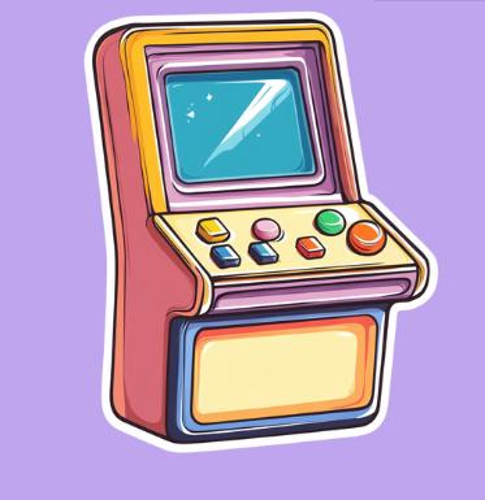 Gaming Sticker Sheet - Retro Arcade, Game Controllers, Pixel Art Hearts ...