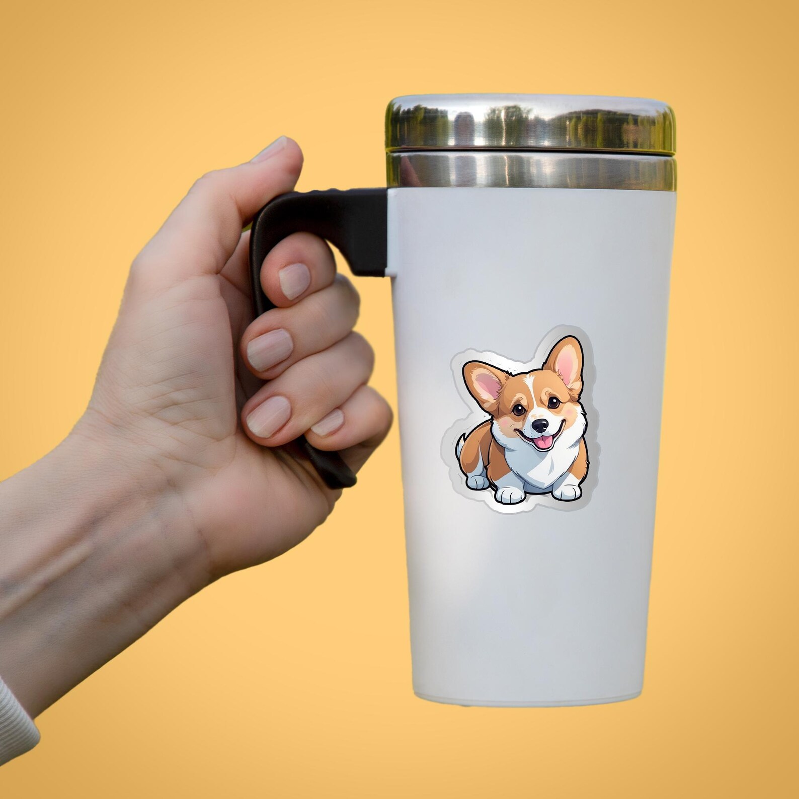 Cute Corgi Sticker,adorable Dog Decal,cartoon Corgi Sticker for Dog ...