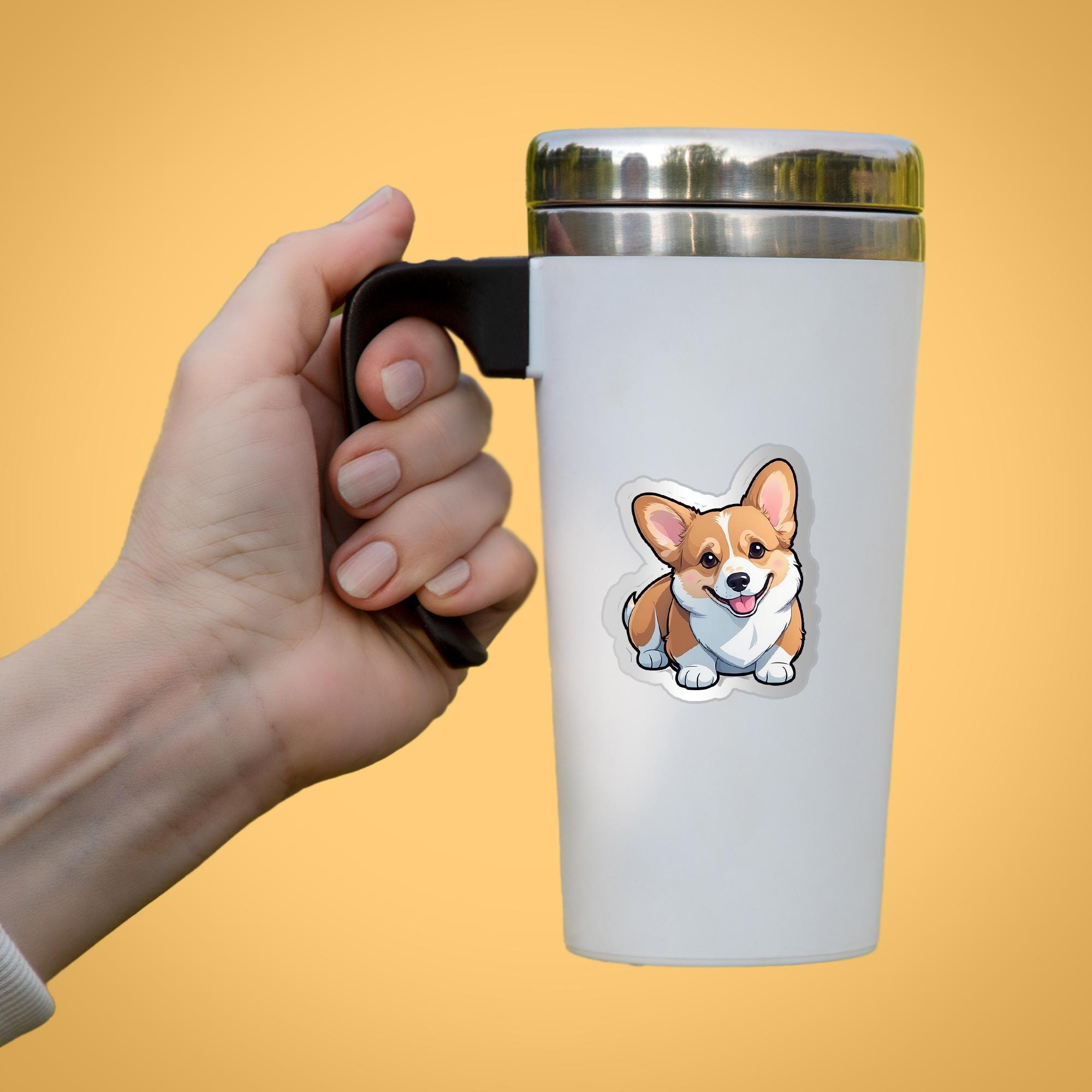 Cute Corgi Sticker,adorable Dog Decal,cartoon Corgi Sticker for Dog ...