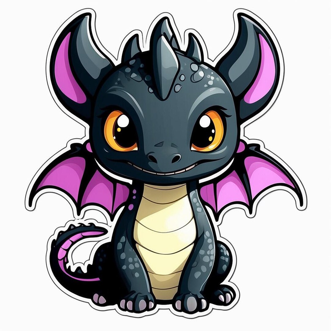 Cute Baby Dragon Sticker Pack, Fantasy Creature Vinyl Decals, 8 Pack ...