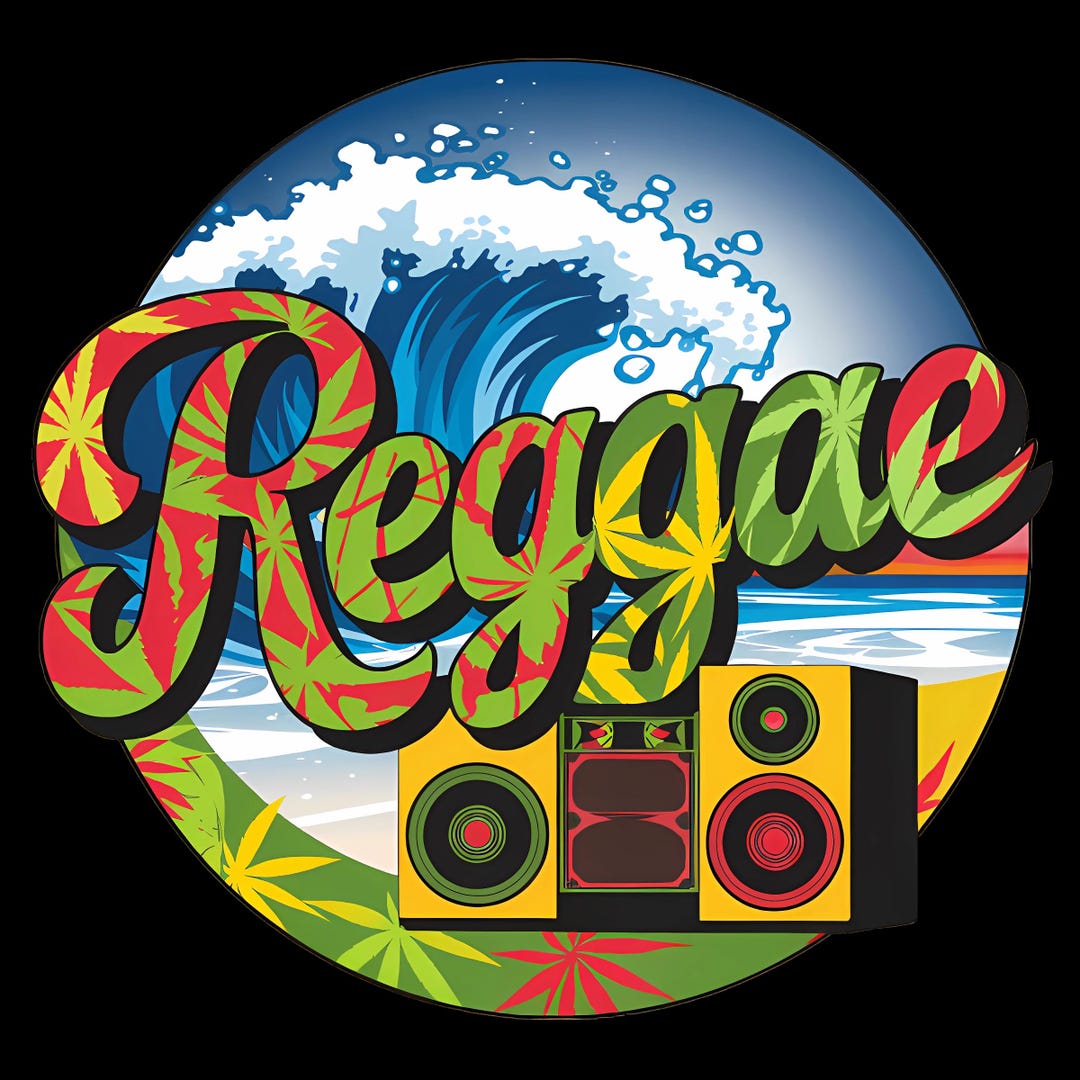 Reggae Sticker Vibrant Island Vibes Vinyl Decal for Laptops, Water ...