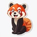 8-pack Red Panda Sticker Set, Adorable Red Panda Vinyl Decals, Cute ...