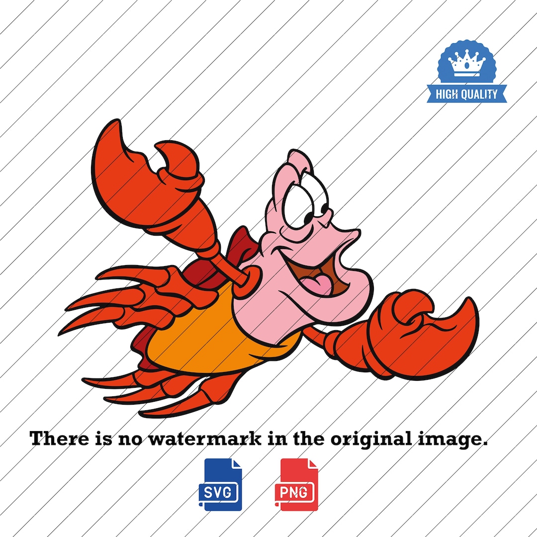 Sebastian Svg Png, the Little Mermaid Svg, Sebastian Clipart, SVG and ...