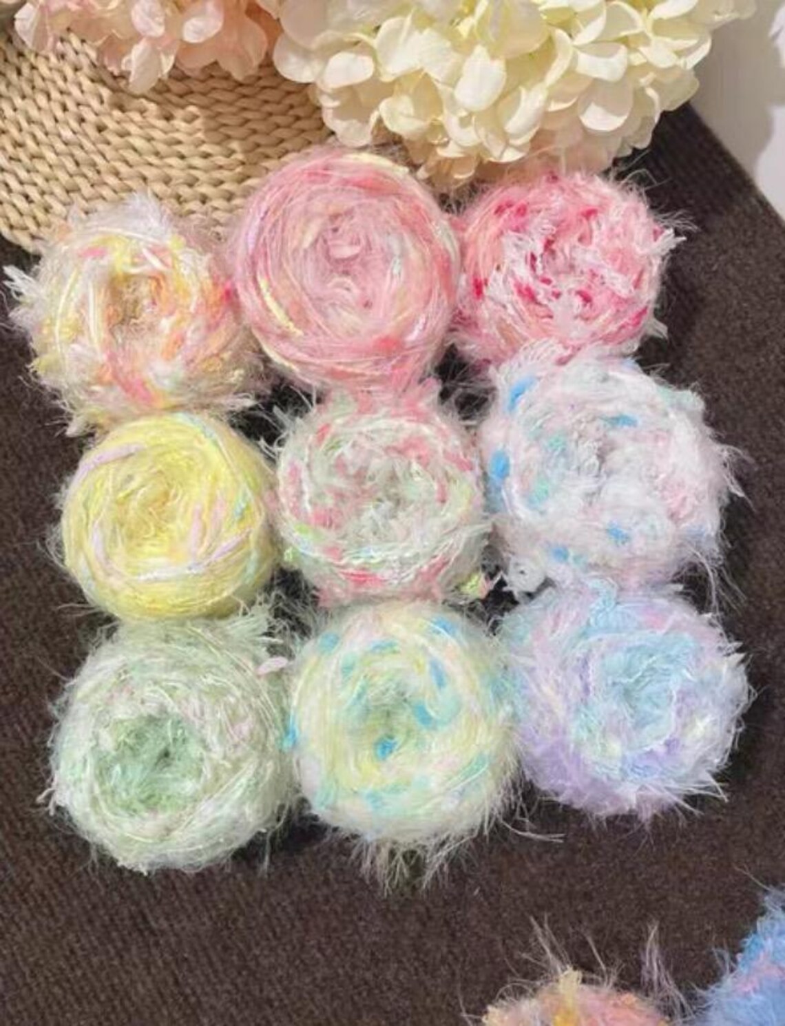 Hand Mixed Yarn Blind Box Alpaca Wool Art Yarn for Art Project Craft ...