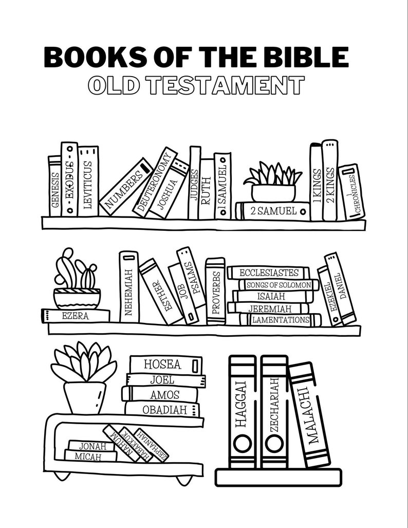 Bible Bookshelf: Old Testament - Etsy