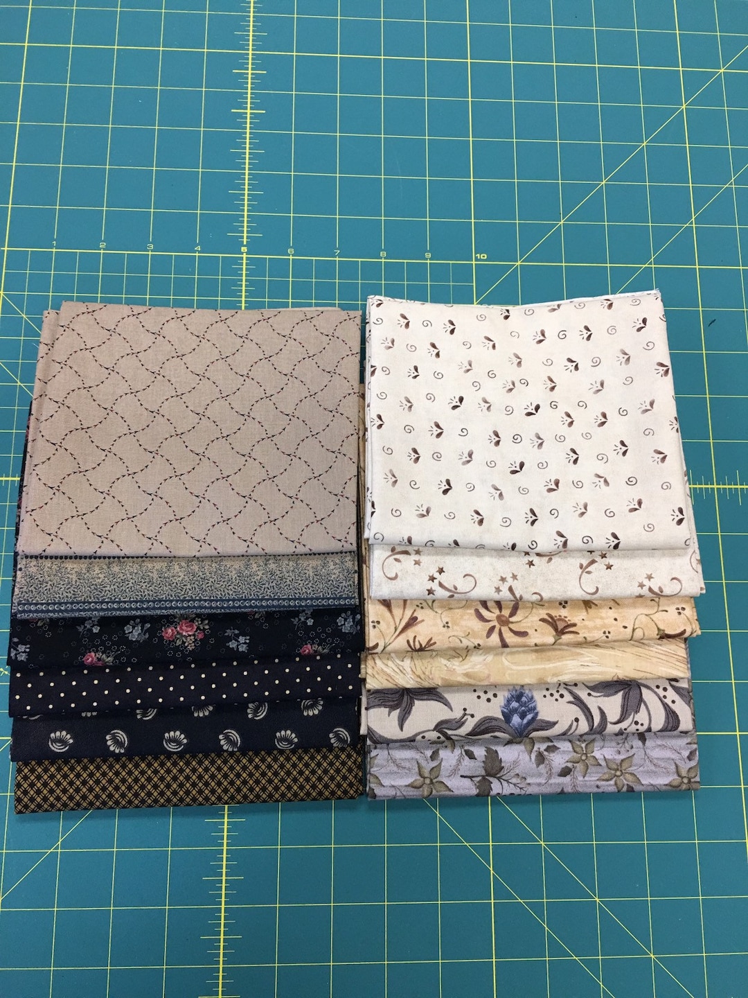 Black, Taupe, Tan, Cream Fat Quarters - Etsy