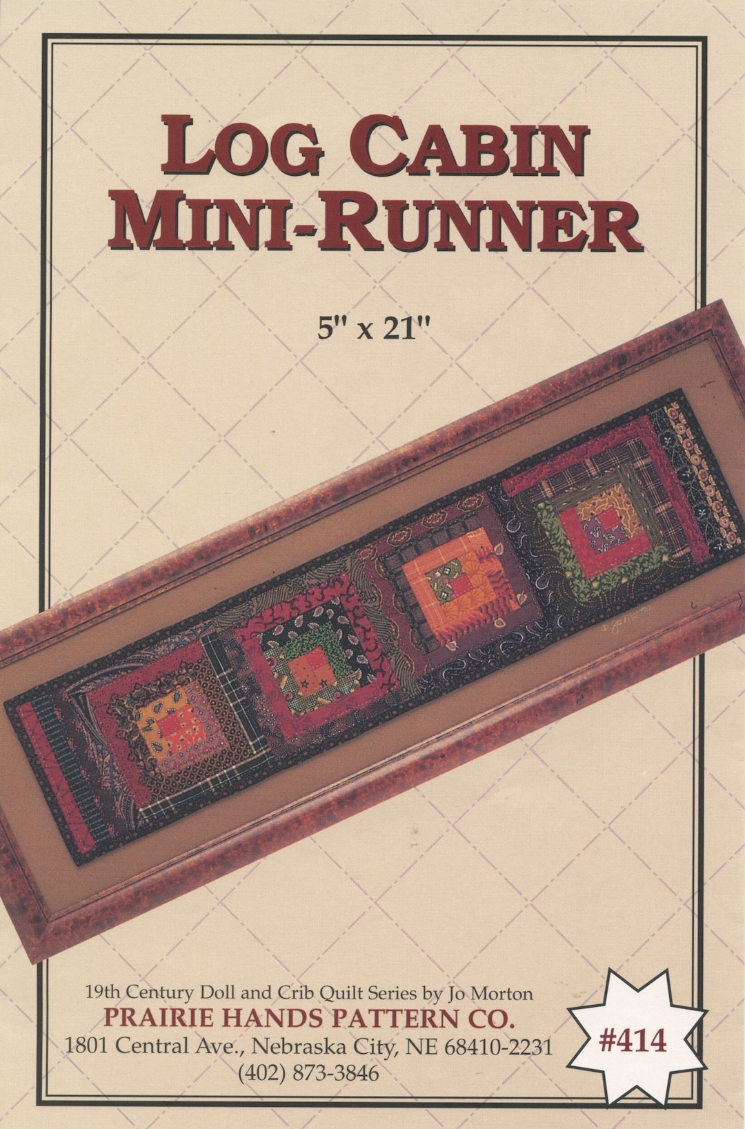 Log Cabin Mini Runner - Pattern - Etsy