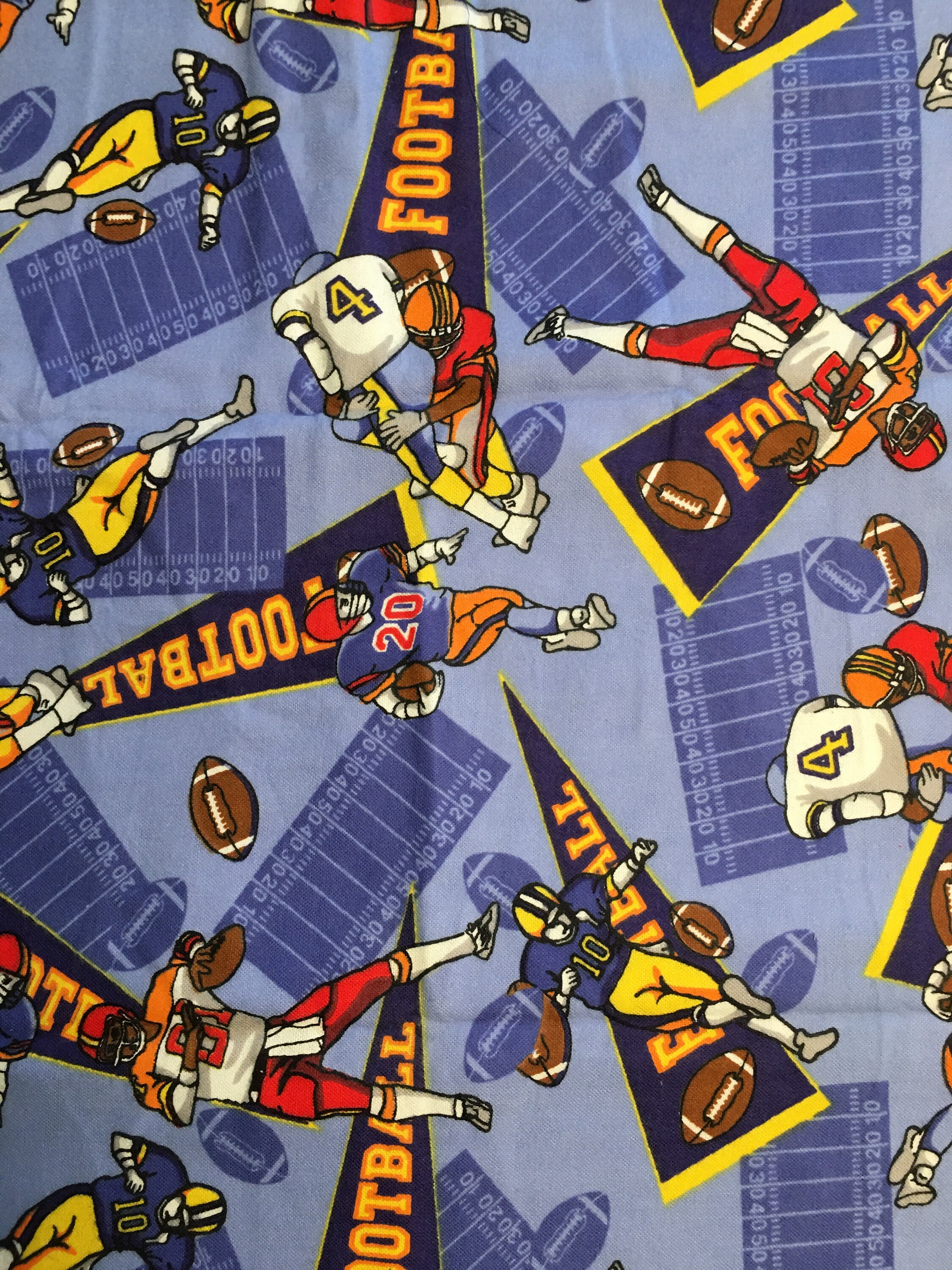 Flannel Football Fabric - Etsy