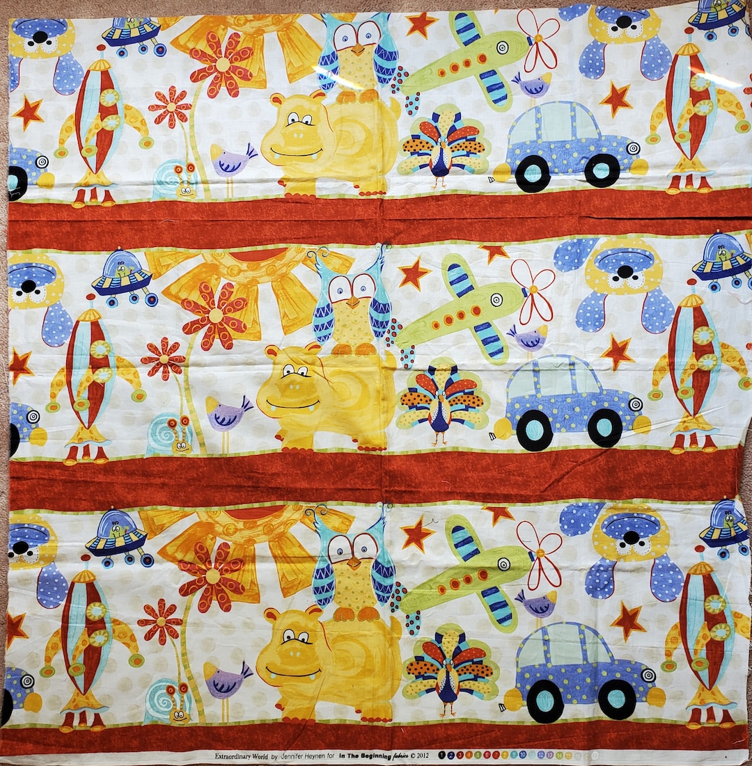 Kid Themed Border Panel Fabric Piece - Etsy